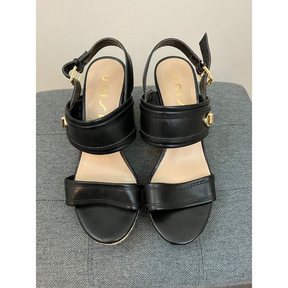 Unisa | Shoes | Unisa Black Strappy Platform Wedge Sandal Size 8 | Poshmark